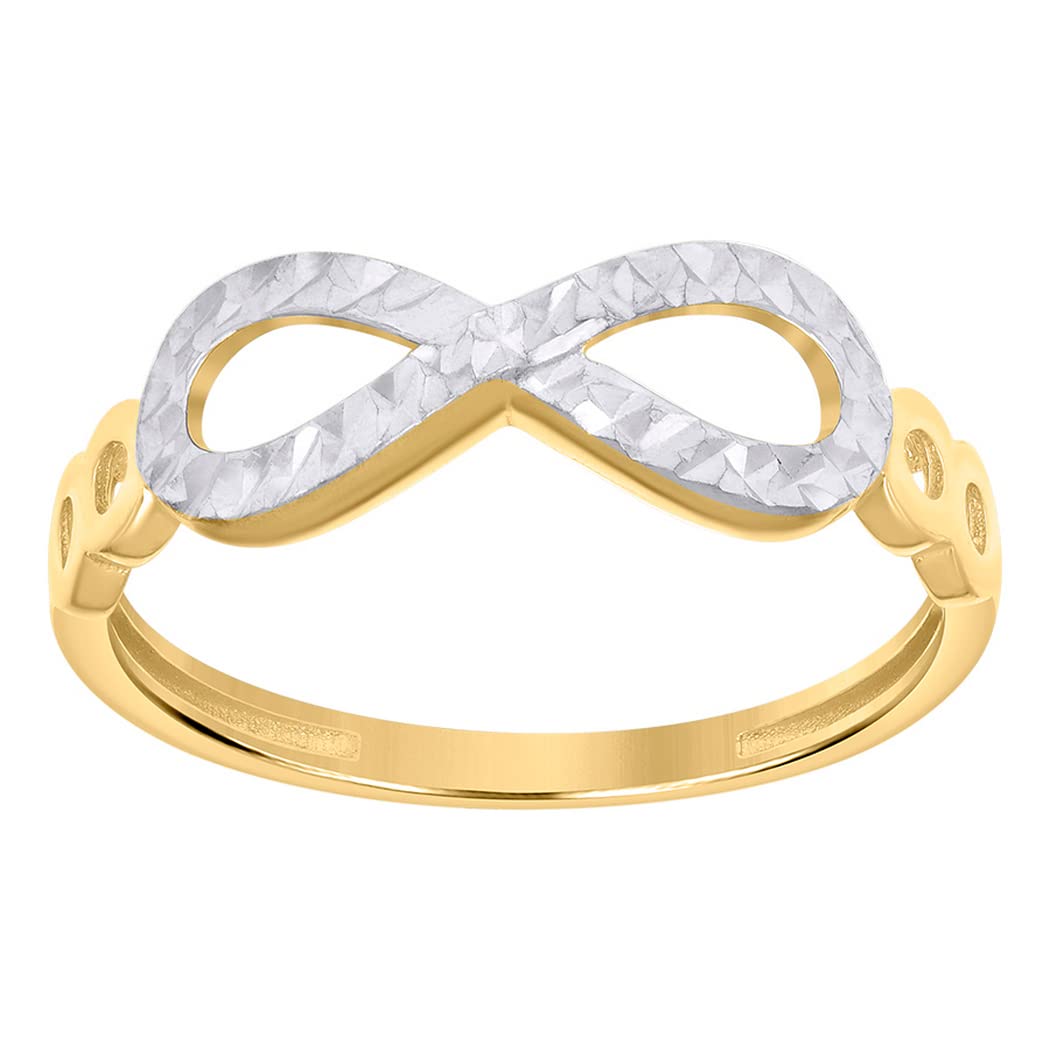 10k Two tone Gold Womens Infinity Ring Measures 6mm Wide Jewelry for Women