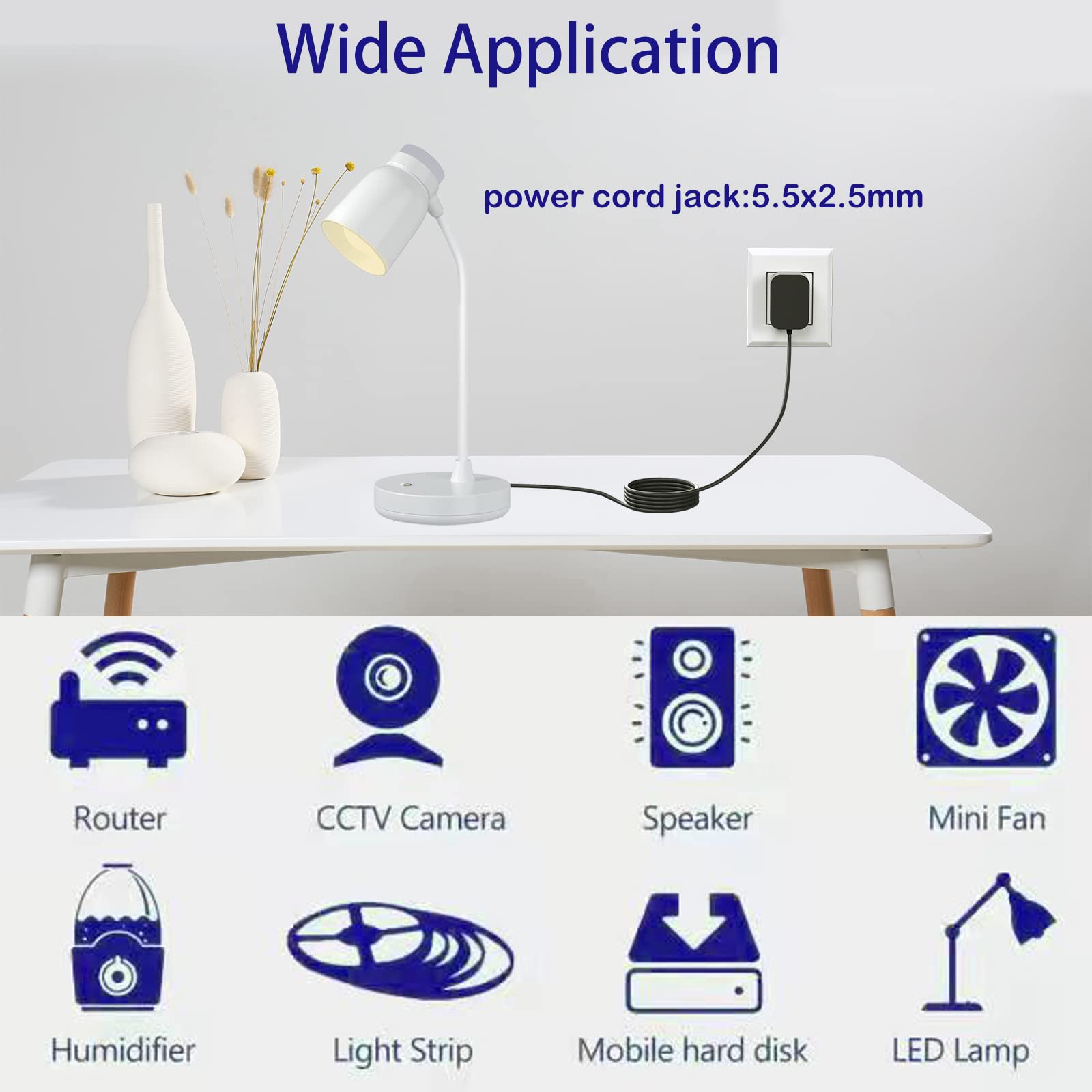 for BlissLights Sky Lite Power Cord 5V AC Adapter for LED Laser Star Projector Galaxy Lighting Nebula Lamp Charger Replacement
