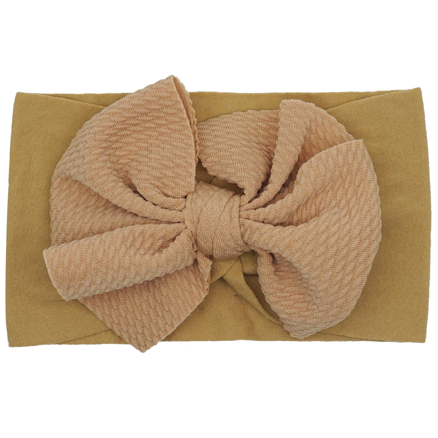 DeD 16 PCS Baby Nylon Headbands with Bows Stretchy Nylon Hairbands Hair Accessories for Newborns Infants Toddlers