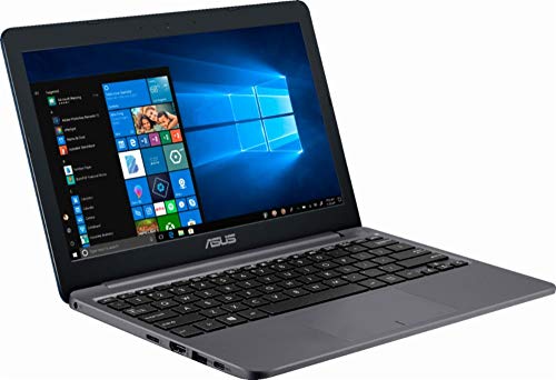ASUS Thin and Lightweight 11.6 inch HD Premium Laptop with 32GB MicroSD Card | Intel Celeron Dual-core | 2GB Memory | 32GB EMMC Storage | USB-C | WiFi | GbE LAN | HDMI | Windows 10 | Star Gray