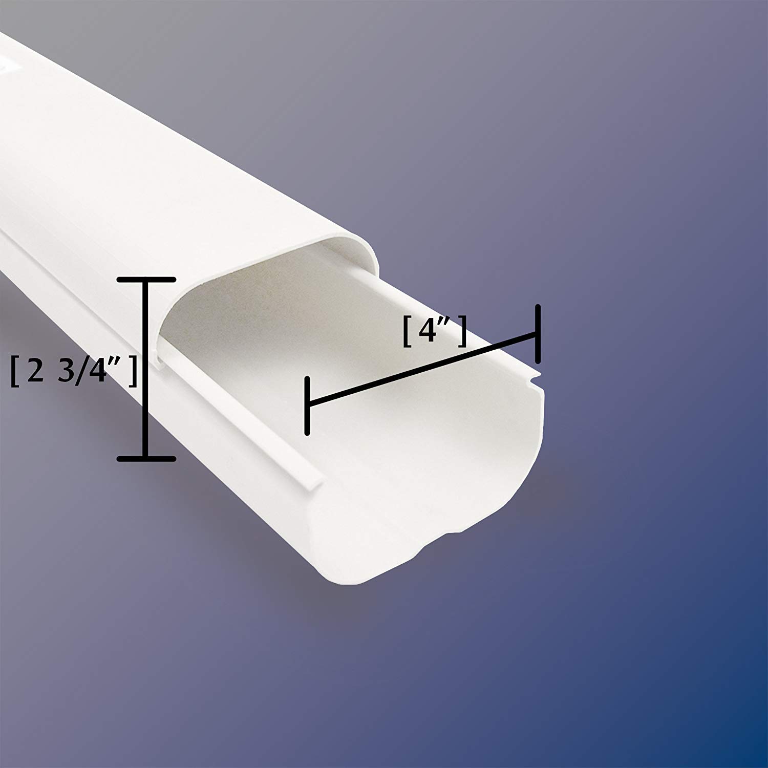 4" 14 Ft Air conditioner Decorative PVC Line Cover Kit for Mini Split and Central Air Conditioners, Heat Pumps Tubing Cover Set