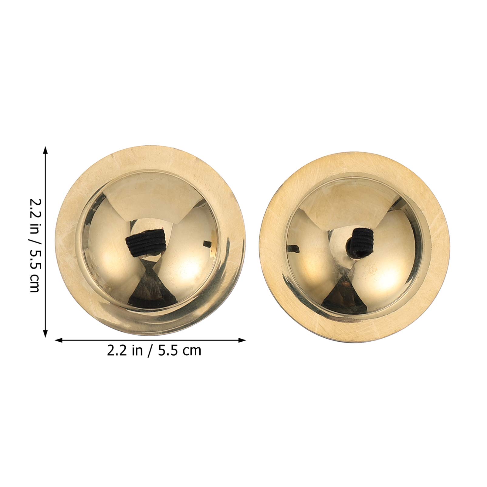2 Pairs Copper Finger Cymbals Belly Dancing Finger Zills Mini Hand Bells Musical Instruments for Dancer Evening Party