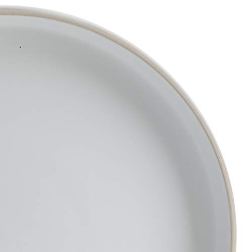 Gibson Home Zuma 16 Piece Round Kitchen Dinnerware Set, Dishes, Plates, Bowls, Mugs, Service for 4, Matte Stoneware, White