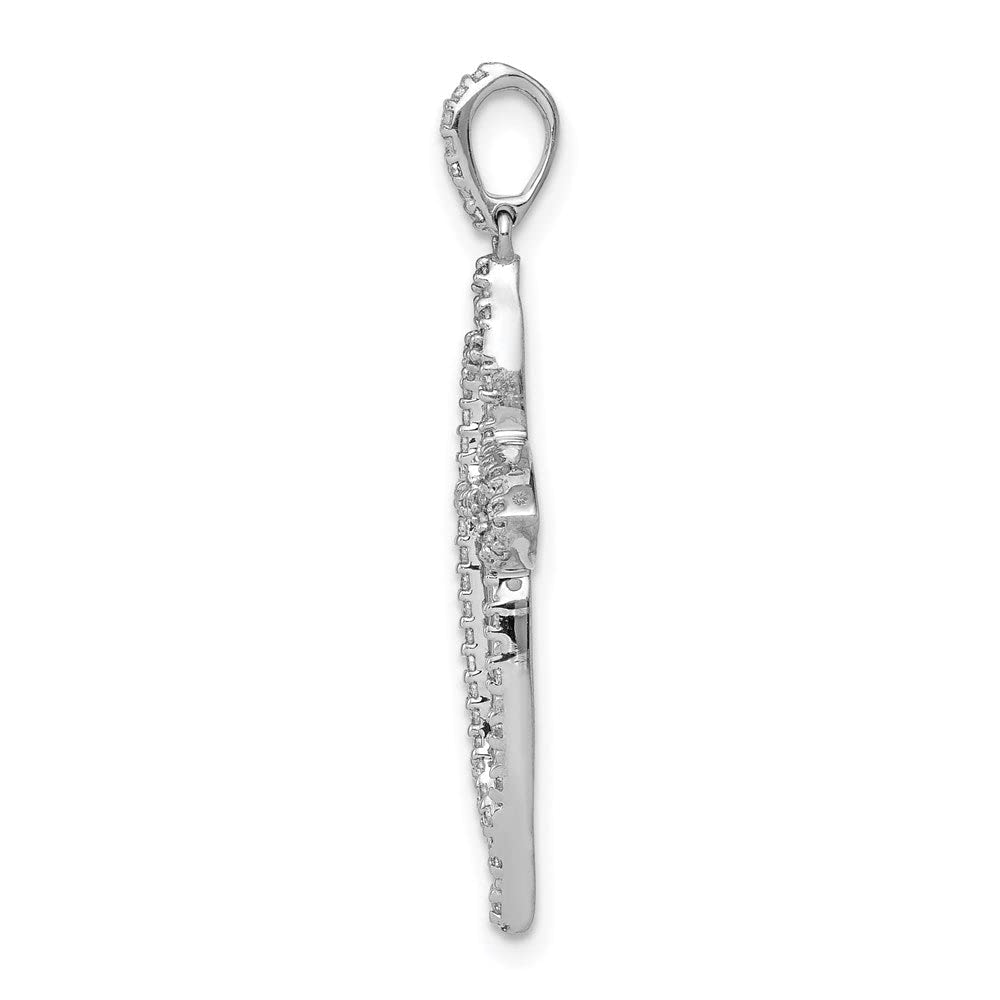 14k White Gold 1/4ct. Diamond Fancy Cross Pendant GLD-AZ-PM5118-025-WA