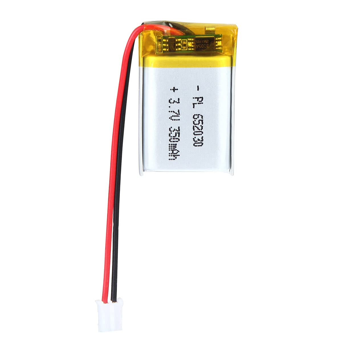 AKZYTUE 3.7V 350mAh 652030 Lipo Battery Rechargeable Lithium Polymer ion Battery Pack with PH2.0mm JST Connector