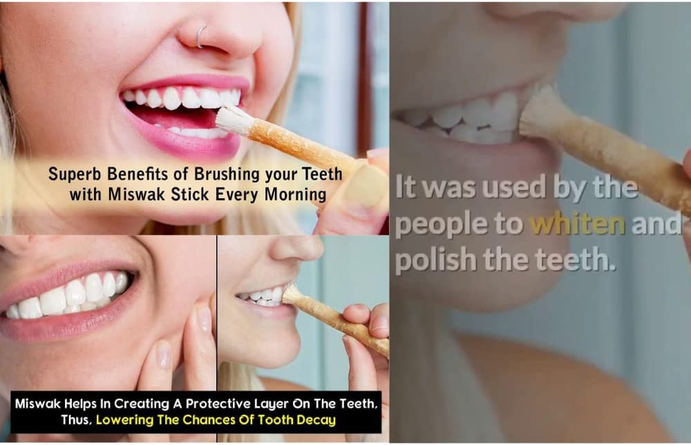 Billion Deals Natural Traditional Miswak (sewak) Peelu Chewing Stick Toothbrush for Whiter Teeth -15pc