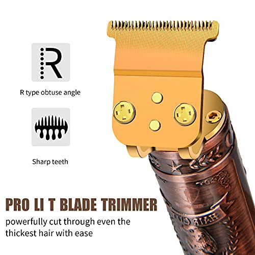 Ceenwes Zero Balde Hair Trimmer Pro T Outline Clippers T Blade Trimmer Cordless Zero Gapped Trimmer Professional Hair Clippers for Men