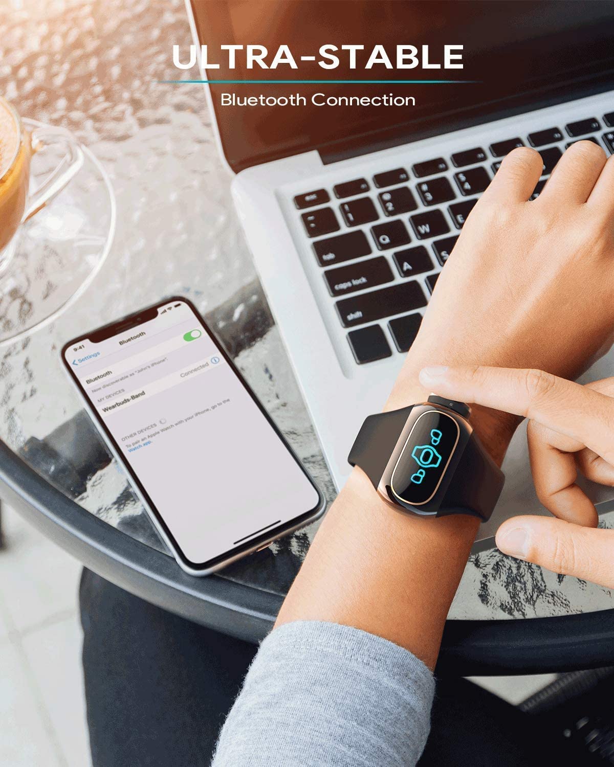 Aipower Wearbuds Smartwatch with True Wireless Earbuds, Fitness Tracker Heart Rate Monitor Calorie Steps Counter, Smart Watch with Bluetooth Earbuds