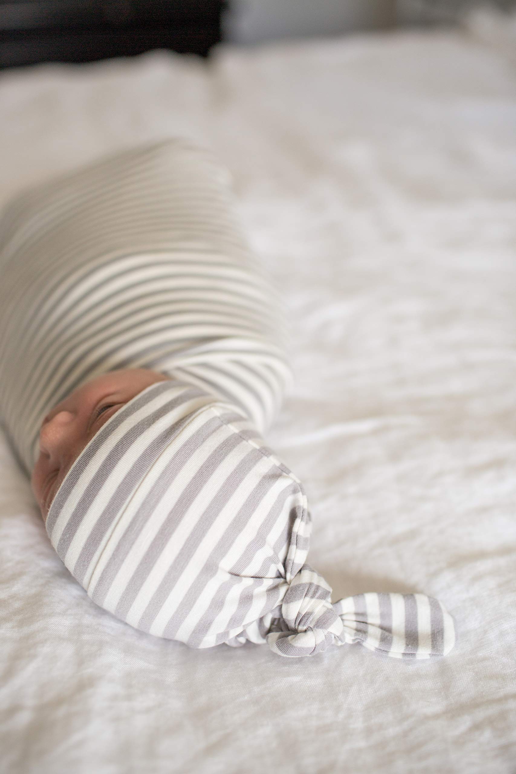 Baby Beanie Hat Top Knot Stretchy Soft"Everest" by Copper Pearl