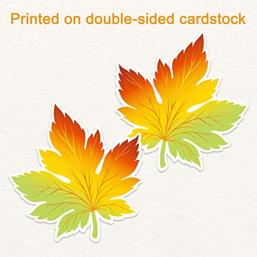 45 Pcs Happy Fall Autumn Leaves Cut Outs for Fall Thanksgiving Classroom Bulletin Board Decoration