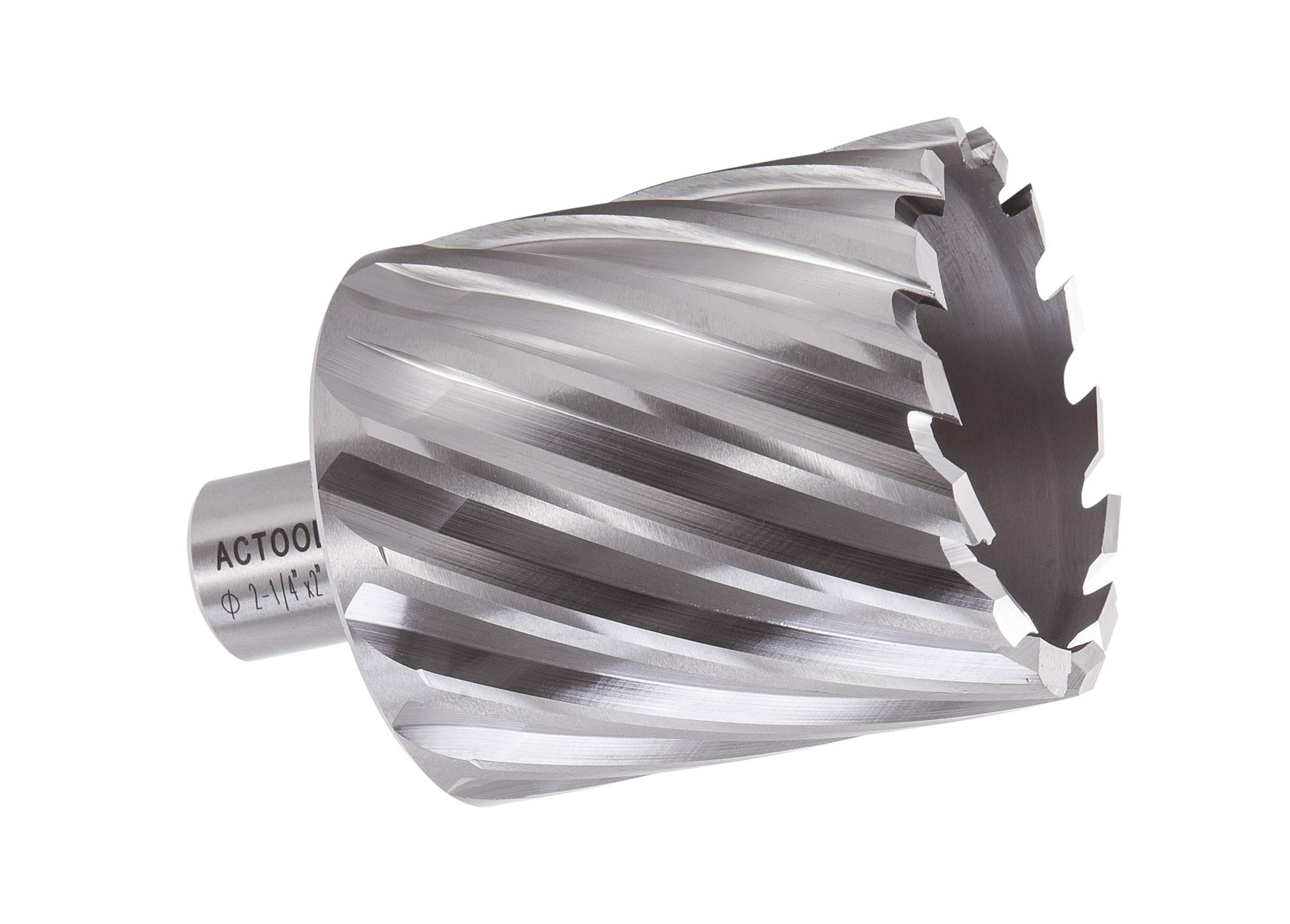 ACTOOL 2-1/4" Diameter Ă 2" Depth of Cut HSS ANNULAR Cutter with 3/4'' Weldon Shank