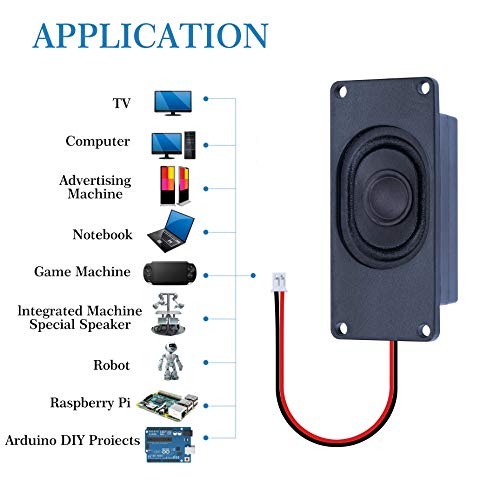CQRobot Speaker 5 Watt 8 Ohm Compatible with Arduino Motherboard, JST-PH2.0 Interface. It is Ideal for a Variety of Small Electronic Projects.