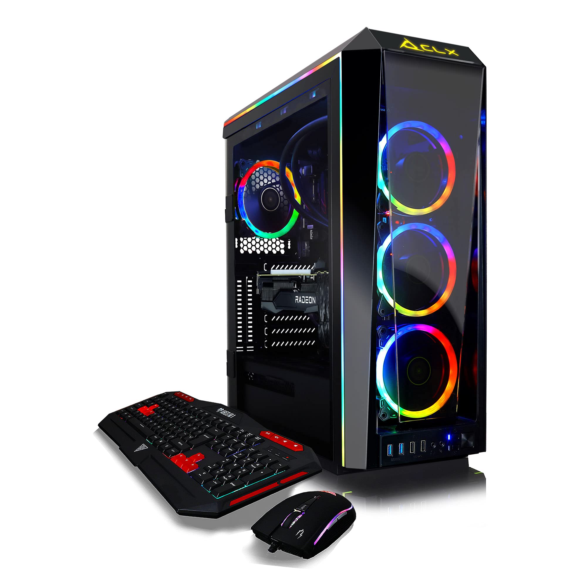 CLX Set VR-Ready Gaming Desktop - Liquid Cooled AMD Ryzen 9 5950X 3.4GHz 16-Core Processor, 64GB DDR4 Memory, Radeon RX 6900 XT 16GB GDDR6 Graphics, 1TB SSD, 6TB HDD, WiFi, Windows 11 Home 64-bit