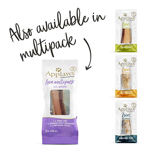 Applaws Natural Cat Treats, 12 Pack, Grain Free Cat Treats, Single Ingredient Treats for Cats, Whole Tuna Loin, 12 x 1.06oz
