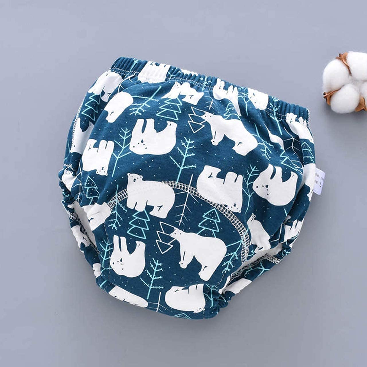 BIS New Baby Training Pants 6 Layers, Cotton Potty Training Pants, Training Underwear for Baby Boys and Girls Over 15 Months Old, Diapers Training Pants Toddler, Assorted Printed Cute Designs, Blue
