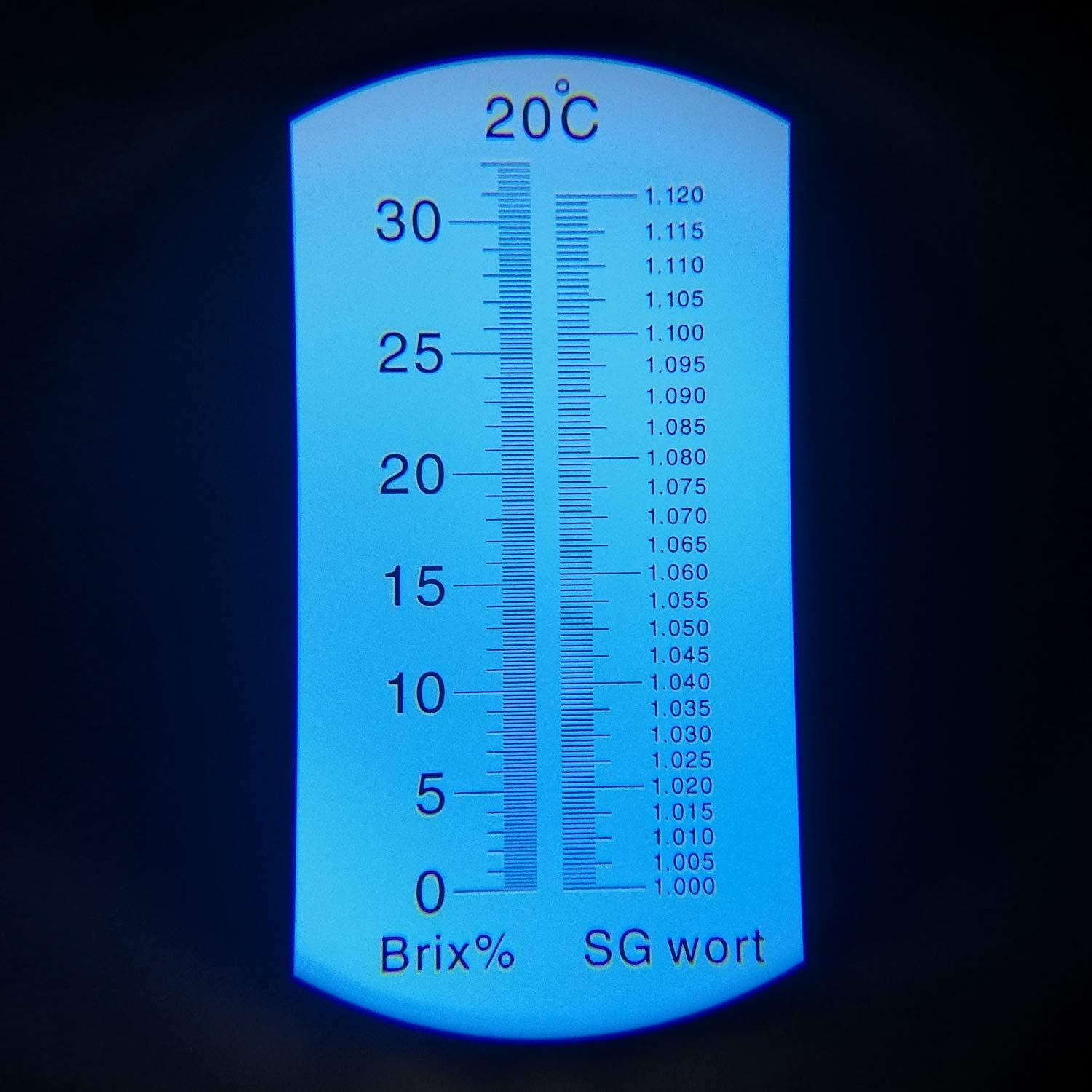 AMTAST Handheld Beer Refractometer Brix Refractometer Wine Refractometer Tester ATC Dual Scale-Brix 0-32% Specific Gravity 1.000-1.120, Made of Copper (Not Cheap Aluminum)