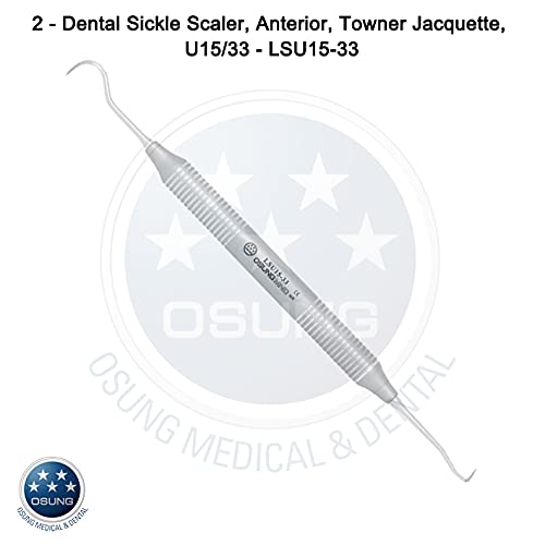 Dental Scaler U15-33 Light Wt. Metal Handle, 5 Pcs Set
