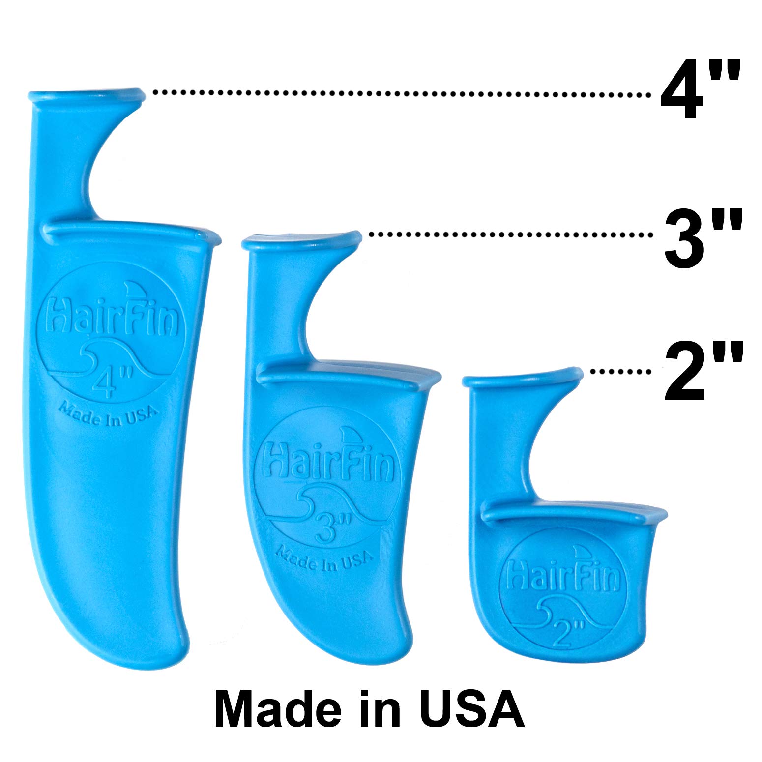 As Seen On Shark Tank - HairFin Haircut Tool Kit, Set of 3 Includes 2”, 3”, and 4” Hair Cutting Guides - Made in USA