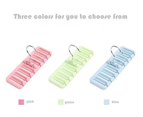 ArMordy(TM) Multifuction Storage Storage Rack Tie Belt Organizer Space Saver Rotating Scarf Ties Hanger Wardrobe Finishing Rack Space Saver[ blue ]