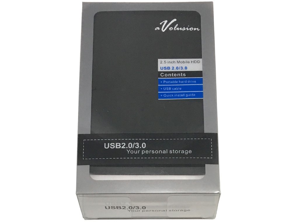 Avolusion Portable Slim USB 3.0 External Hard Drive (NTFS Pre-Formatted, for Windows OS Laptop, Desktop, Tablet) - (500GB)