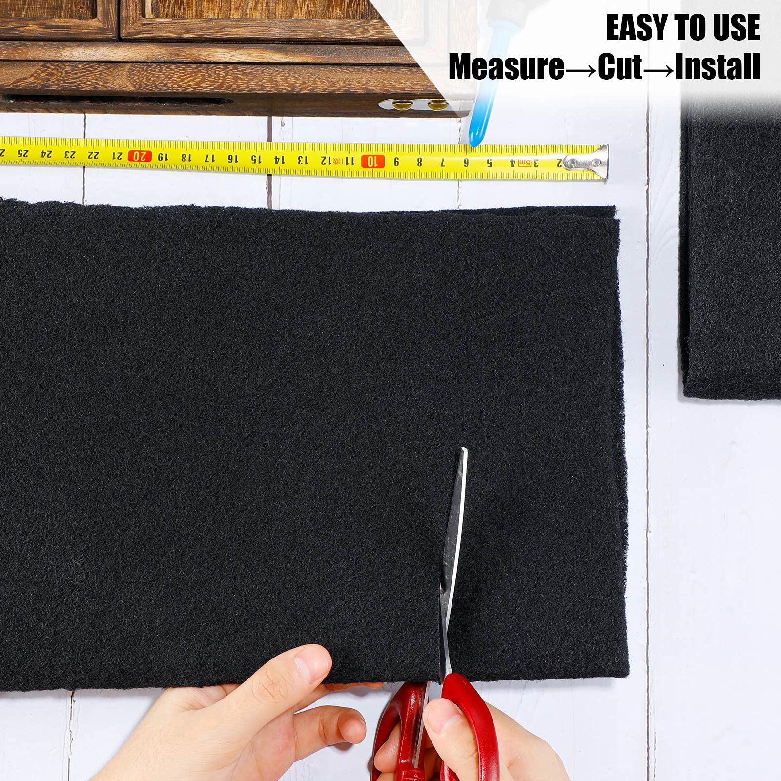 2 Pieces Carbon Filter Sheet Charcoal Filter Pad 16 x 48 Cut to Fit Air Roll Vent for Air Trash Cans Furnace Air Humidifier