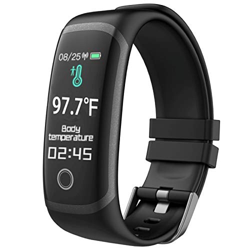 CNPGD Smart Watch, Fitness Tracker for Men Women, Bracelet Band with 24 Hour Body Temperature Heart Rate Monitor Blood Pressure Blood Oxygen(SpO2) Waterproof smartwatch for iPhone Android Phones