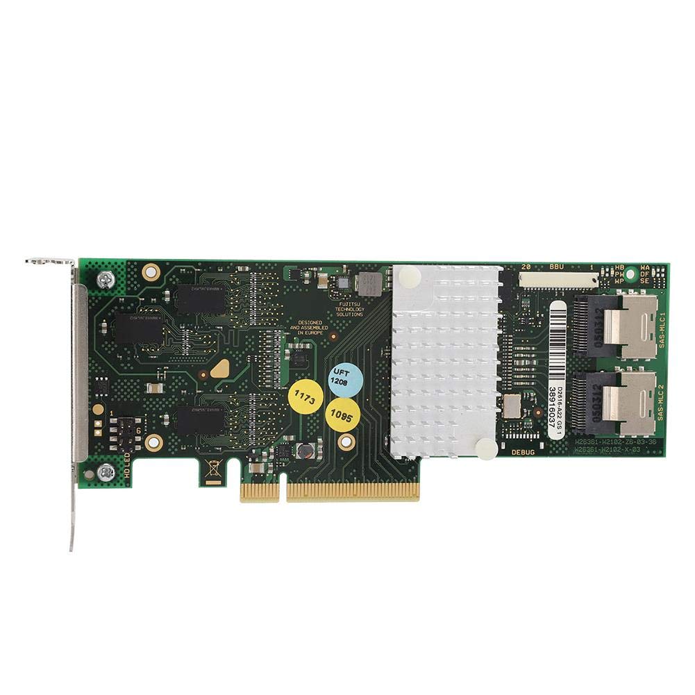 ASHATA SAS Controller 8-Port SATA+SAS Ports SAS2108 SATA/SAS Raid 6Gbs 512M Cache Controller Low Baffle,Support to 32 for SAS SATA Endpoint Devices