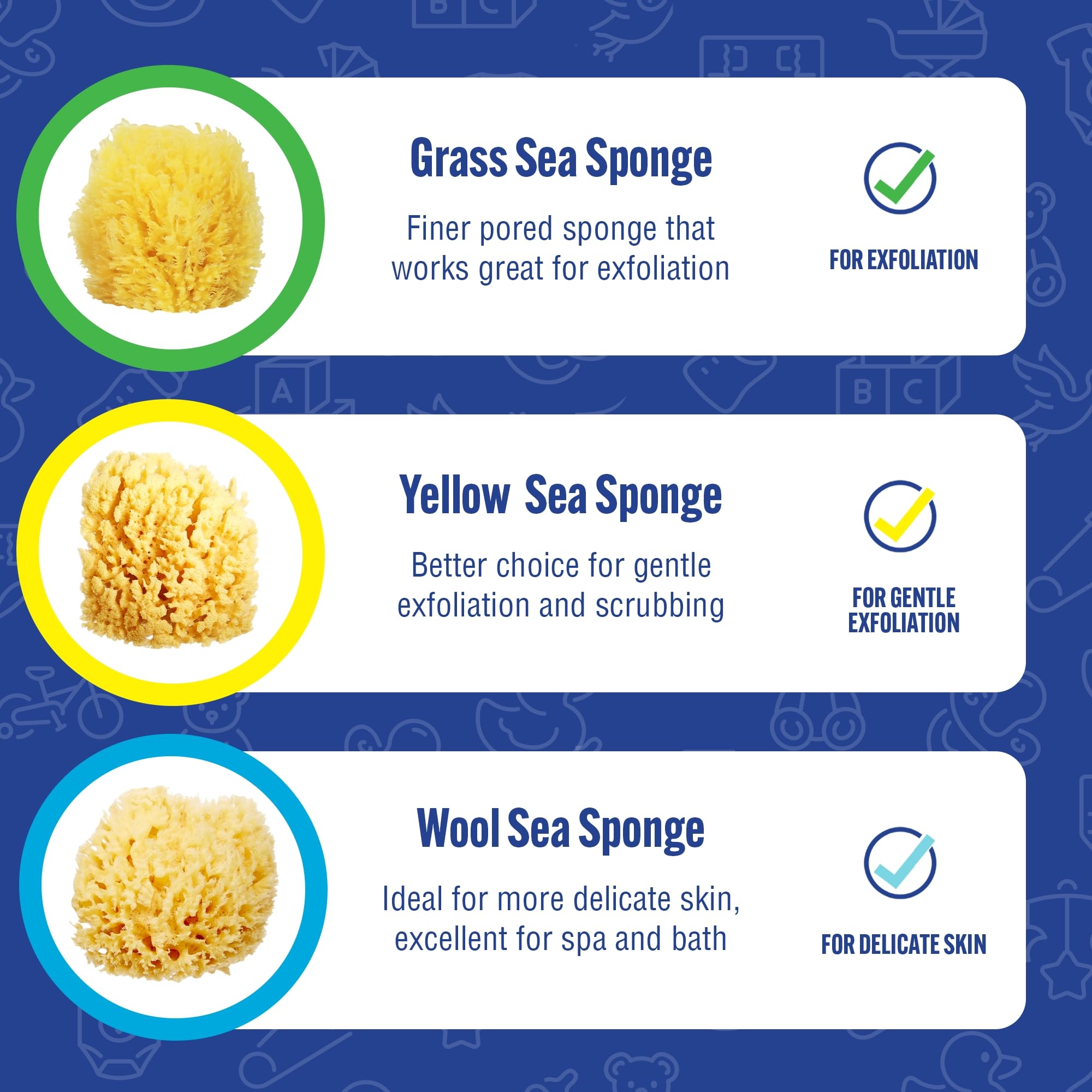 Baby Buddy Natural Wool Sea Sponge, Newborn Bath Time Essential, Ultra Soft for Delicate Skin, Hypoallergenic and Biodegradable, 1 Pack