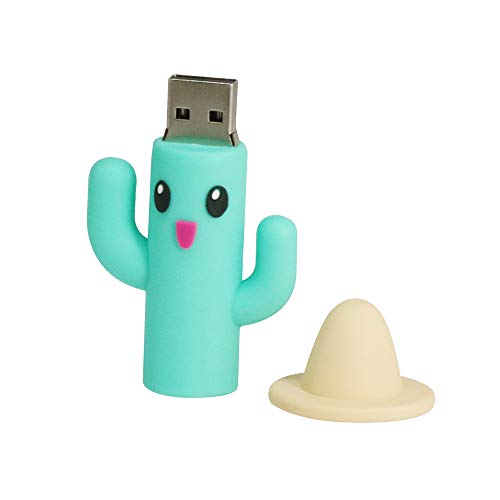 Aneew 32GB Pendrive Cartoon Super Cute Cactus Model USB Flash Drive Memory Stick Storage Photo Data Students Gifts (32GB)