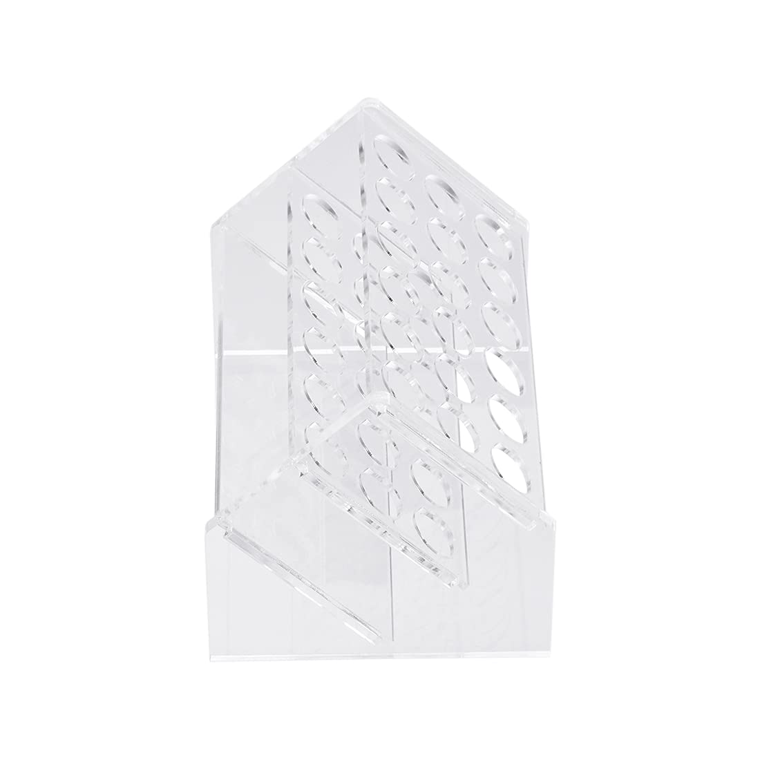uxcell Slant Rack Acrylic Test Tube Holder 18 Wells for 10ml/15ml Centrifuge Tubes Clear