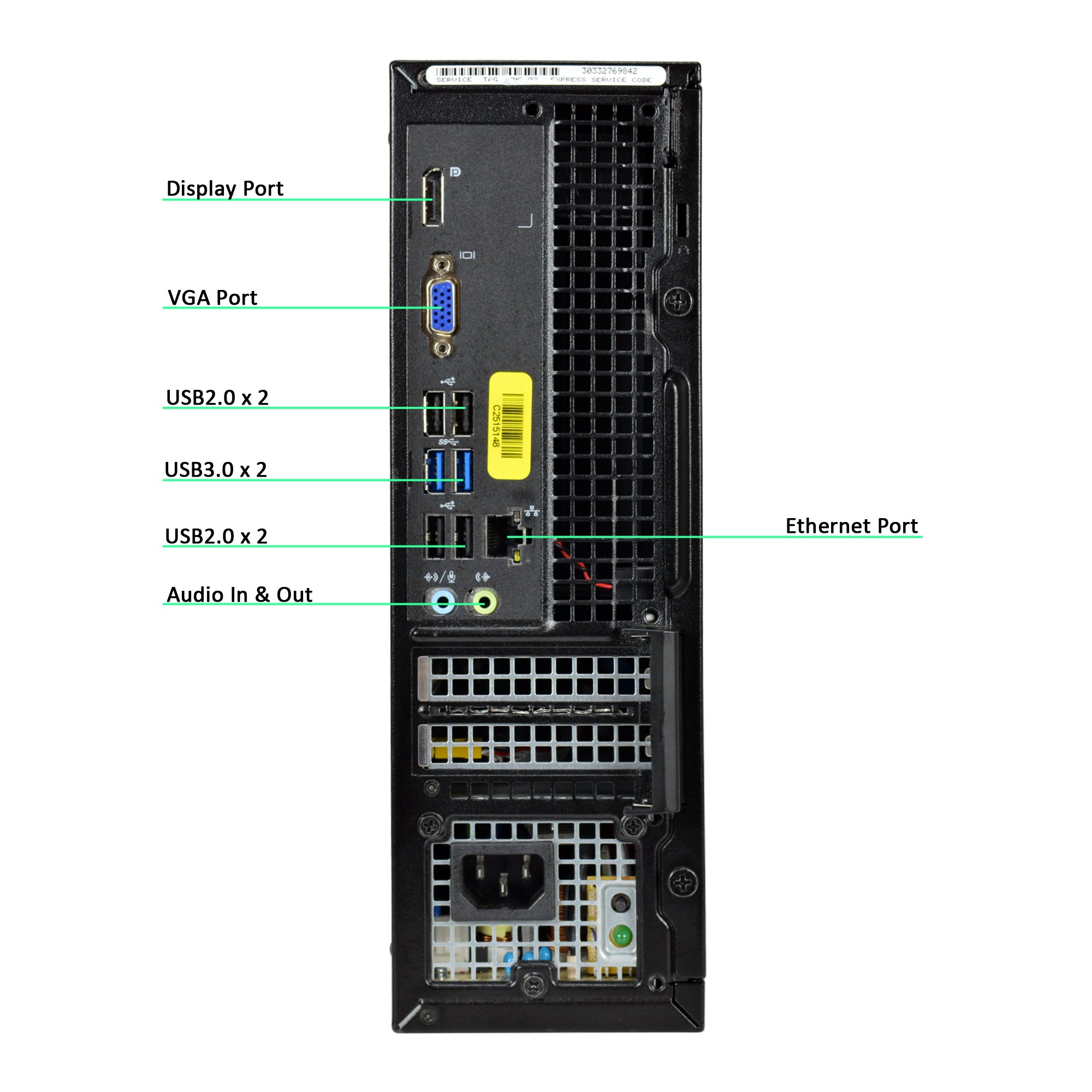Dell OptiPlex 3020-SFF, Core i5-4570 3.2GHz, 8GB RAM, 480GB Solid State Drive, DVDRW, Windows 10 Pro 64bit, (Renewed)