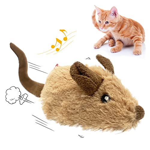 Gigwi Cat Toys for Indoor Cats, Interactive Cat Toys for Cat Exercise, Automatic Moving Kitten Toys with Real Mouse Sound