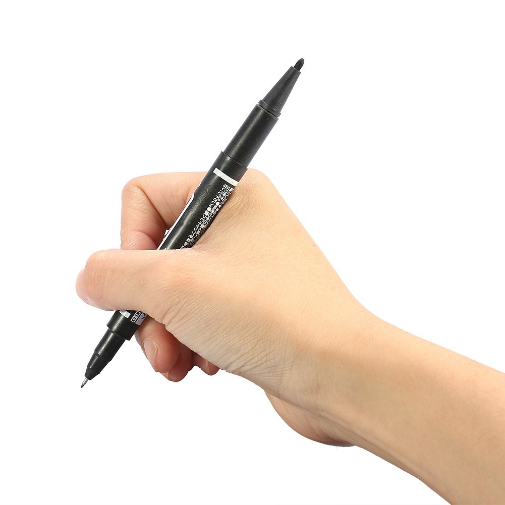 10PCS/Box Tattoo Marking Pen, Double Ended Tattoo Skin Marker, Tattoo Piercing Positioning Marking Pen Tool