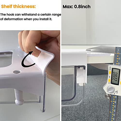 vacane Under Shelf Drawer Pull Out Under Cabinet Organizer Hanging Storage Baskets Easy to Install, Durable BPA-Free Plastic Storage Organizer for Kitchen Pantry, Cabinet Accessories