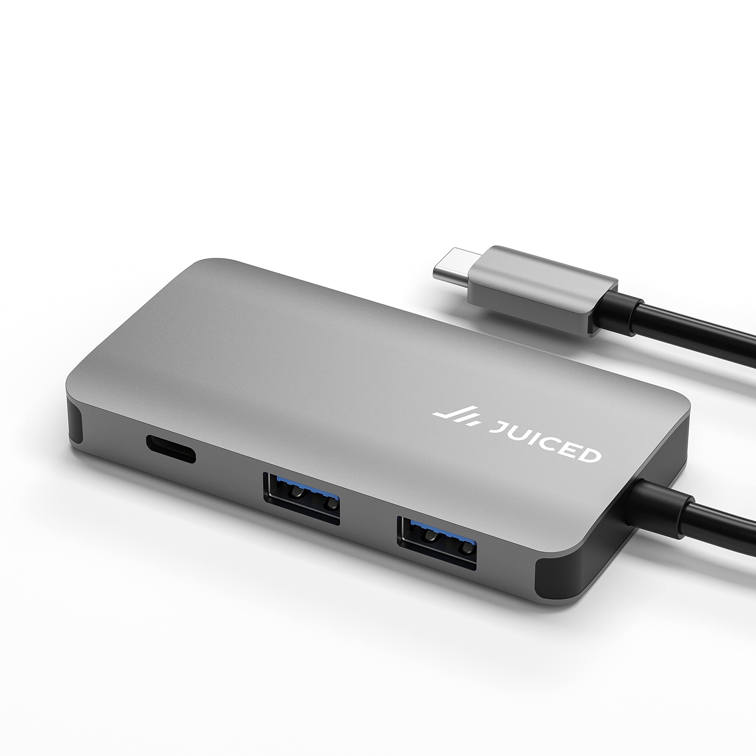 Juiced Systems QuadHUB Power - USB-C Generation 2 10Gbps 100 Watt Power Delivery Hub - 2X USB-C 10Gbps Ports - 2X USB-A 10 Gbps Ports