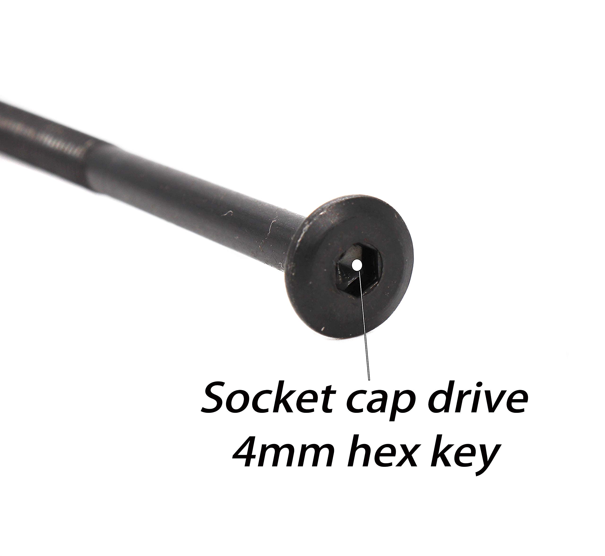 cSeao 10-Pack M6 70mm Black Socket Cap Screws Barrel Nuts Set for Furniture Crib Chairs Baby Bed