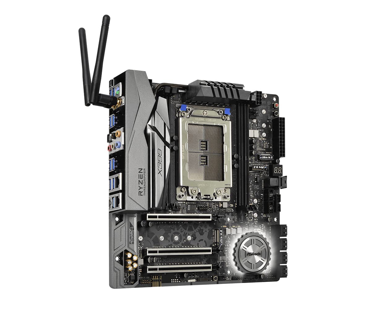 ASRock Socket TR4/ AMD X399/ DDR4 Wi-Fi/A&2GbE/ MicroATX Motherboard (X399M TAICHI)
