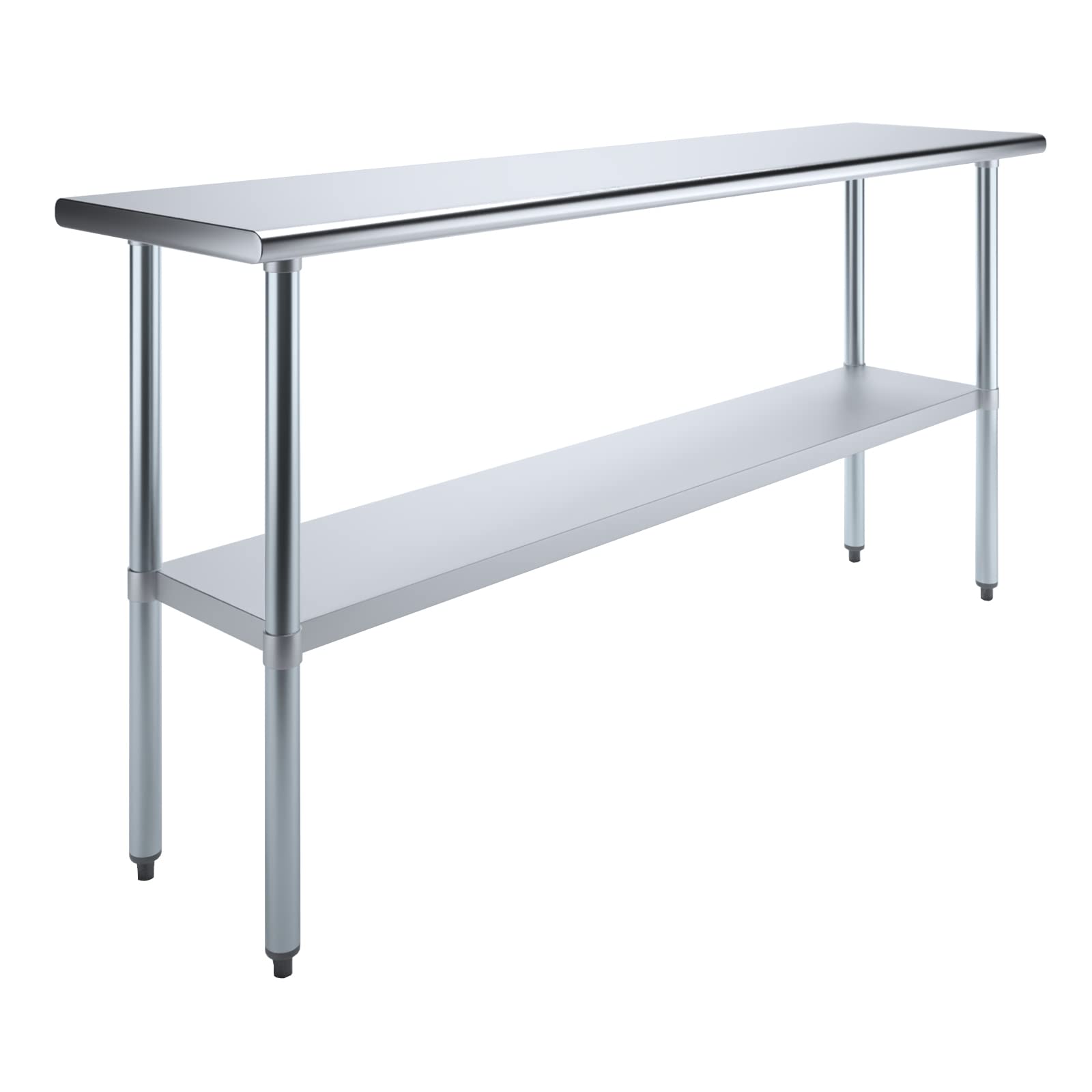 AmGood Stainless Steel Work Table with Undershelf | Food Prep NSF | Utility Work Station | (72" Length X 18" Width)
