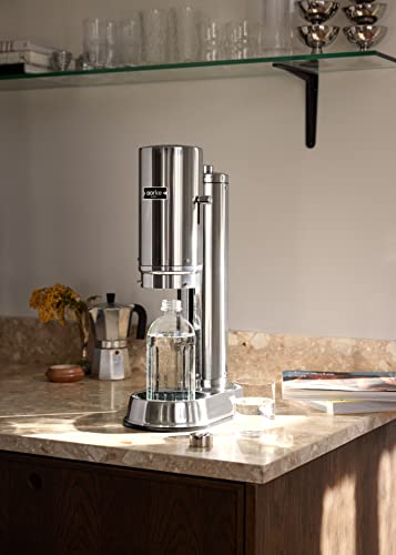 aarke Carbonator Pro Premium Carbonator/Sparkling & Seltzer Water Maker with Glass Bottle - Stainless Steel