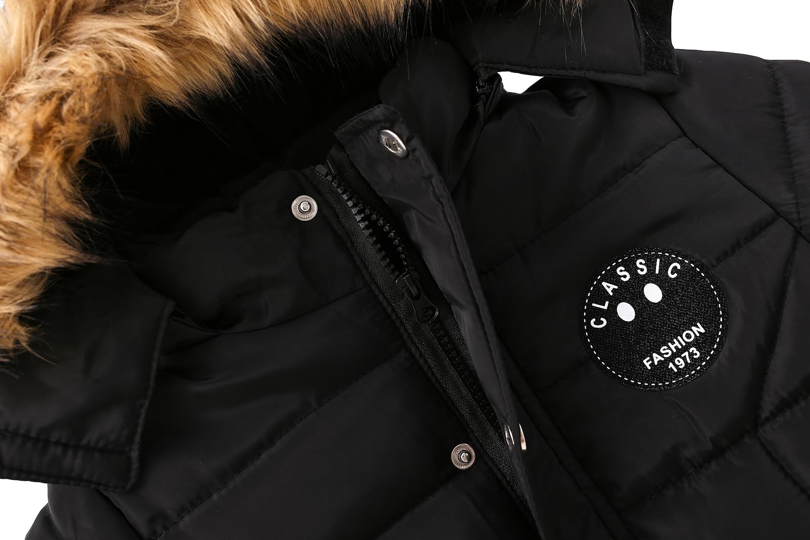 AMIYAN Toddler Boys Down Jacket Fur Collar Hood Thick Warm Winter Snowsuit Coat Parka 3-4T