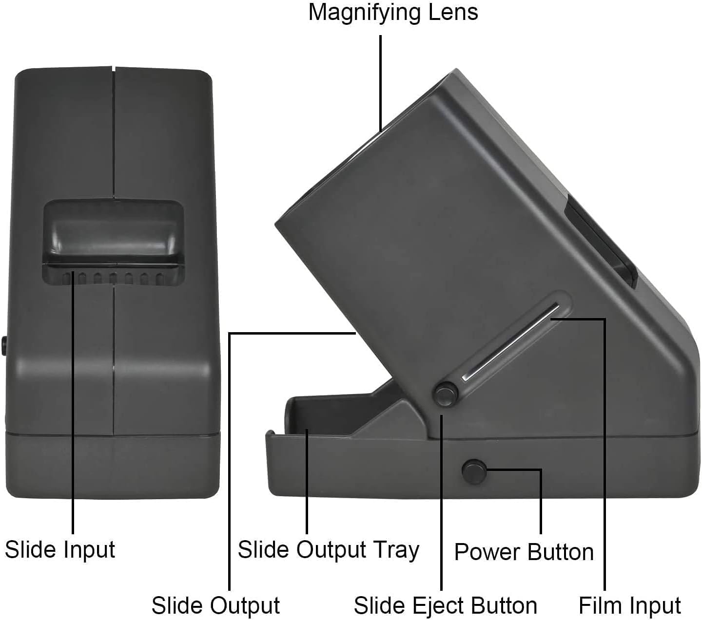 DIGITNOW 35mm Slide Viewer, 3X Magnification and Desk Top LED Lighted Illuminated Viewing and Battery Operation-for 35mm Slides & Positive Film Negatives 4AA Batteries Included
