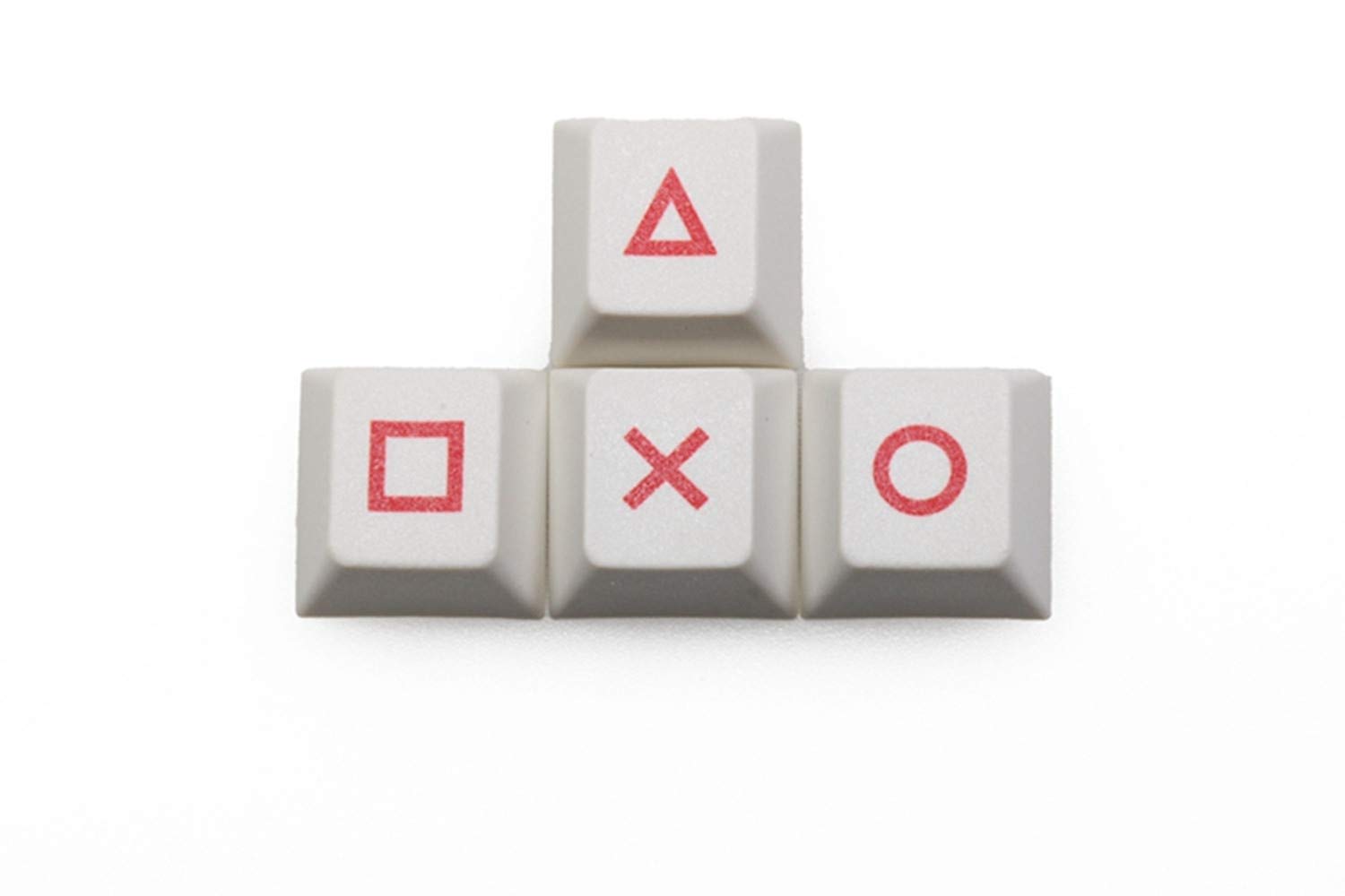 Arrow WASD PS4 PBT Keycaps Dye-Sublimation R1 Direction Key Caps Cherry Profile Keyset for Cherry MX Switches Mechanical Gaming Keyboards (White 02)