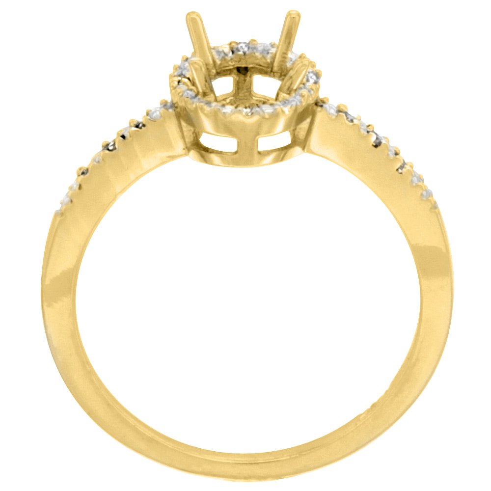 14K Yellow Gold Diamond Natural Turquoise Engagement Ring Oval 7x5 mm, size 8