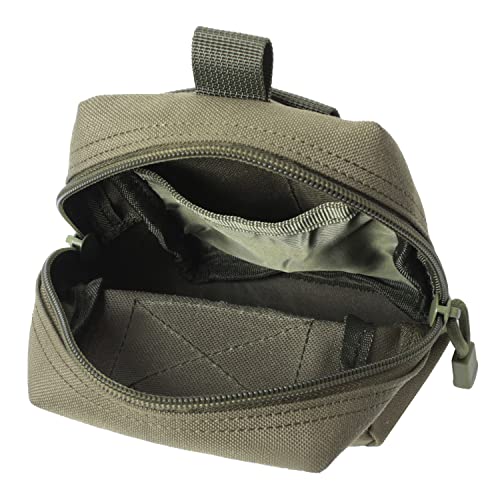 2 Pack Molle Pouches - Tactical Compact Water-Resistant EDC Pouch (Army Green)