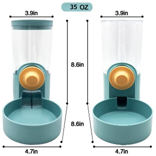 Aarpurt Hanging Automatic Dog Water Dispenser Feeder, Water Food Bowl for Cage Pet, Gravity Auto Feeder Waterer Set forSmall and Medium Pets