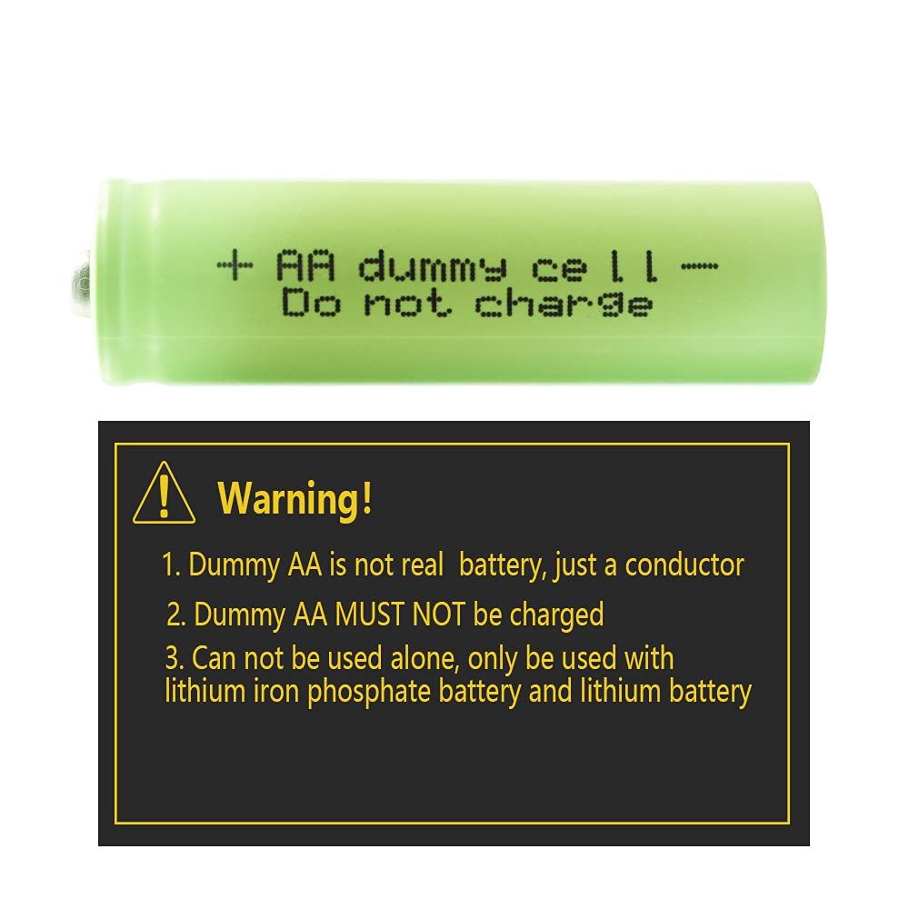 funkawa ShockLi Dummy Fake AA Battery, AA Battery Setup Shell Placeholder(4 - Pack)