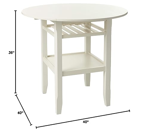 ACME Furniture Tartys Counter Height Table, Cream