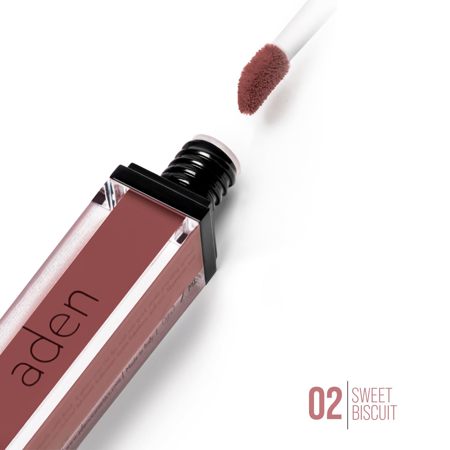 aden Tattoo Matte Lipstick - 7ML - Highly Pigmented - Provides Non-Shinny, Non Smudging and Velvety Finish β Water Proof Made in Italy (02 Sweet Biscuit)