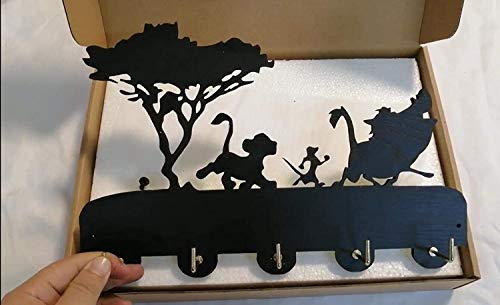 Hakuna Matata Wood Key Holder, Key Rack, Sweet Home Hook Hanger and Multiple Personalized Design Key Rack for Home, Entryway, Living Room, Bathroom, Kitchen(A3)