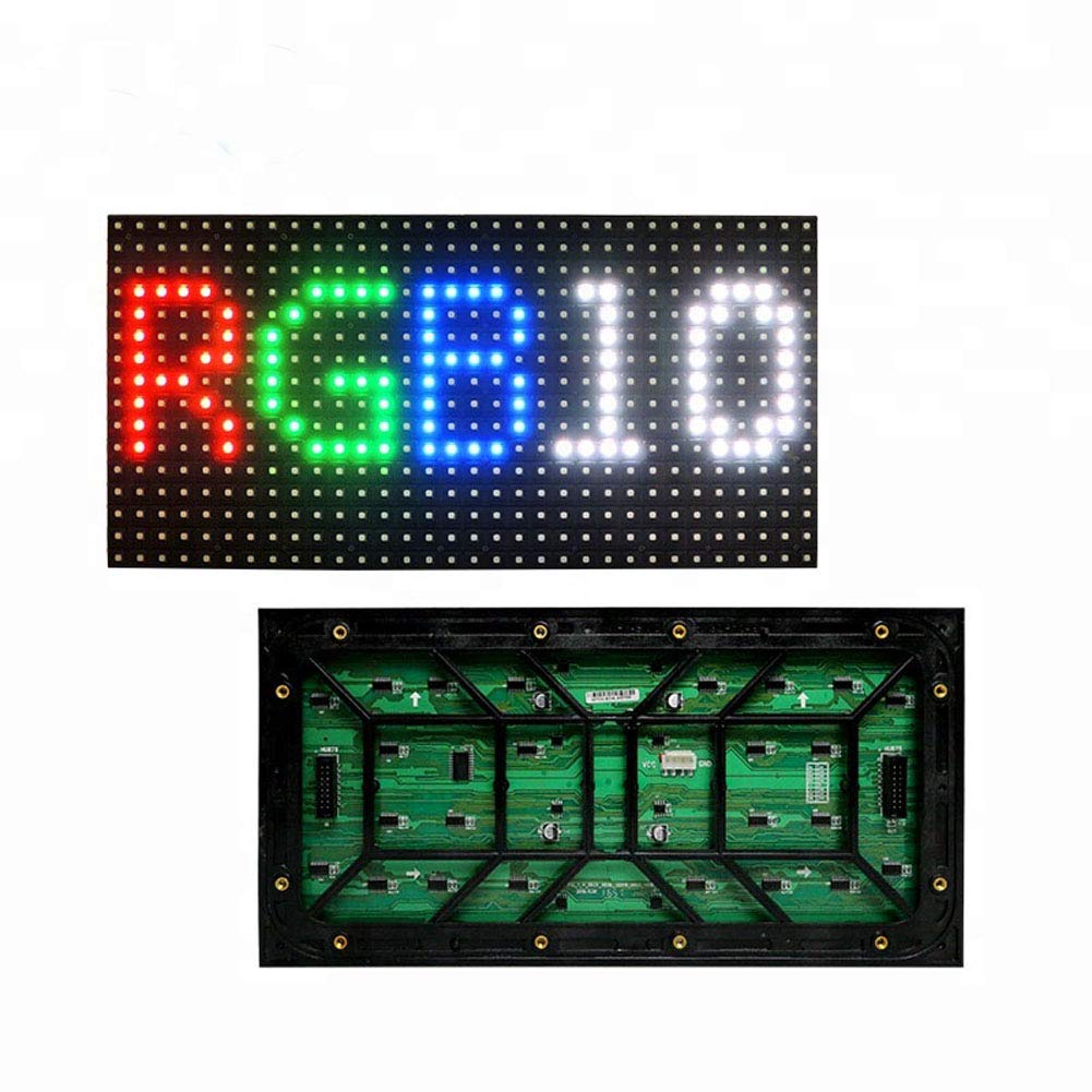 AZERONE P10 Led Matrix Outdoor Waterproof Screen 1/4scan SMD3535 3in1 RGB Full Color LED Display Module Panel Board 320x160mm 32x16 Pixels (RGB-Full Color, P10-320 * 160mm)